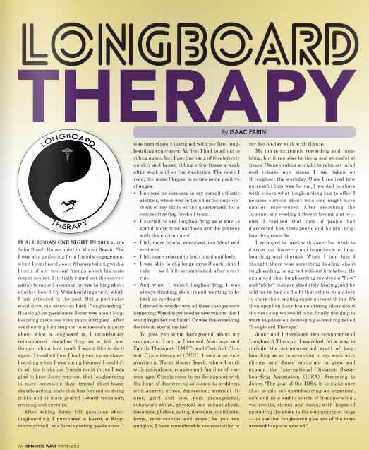 Longboard Therapy® Featured in Concrete Wave Magazine | Press Coverage ...